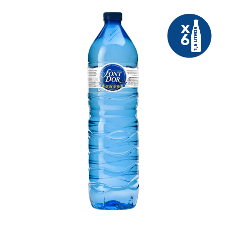 Comprar Font d'Or Agua Mineral Natural PET 1,5 litros - La Tienda Vichy
